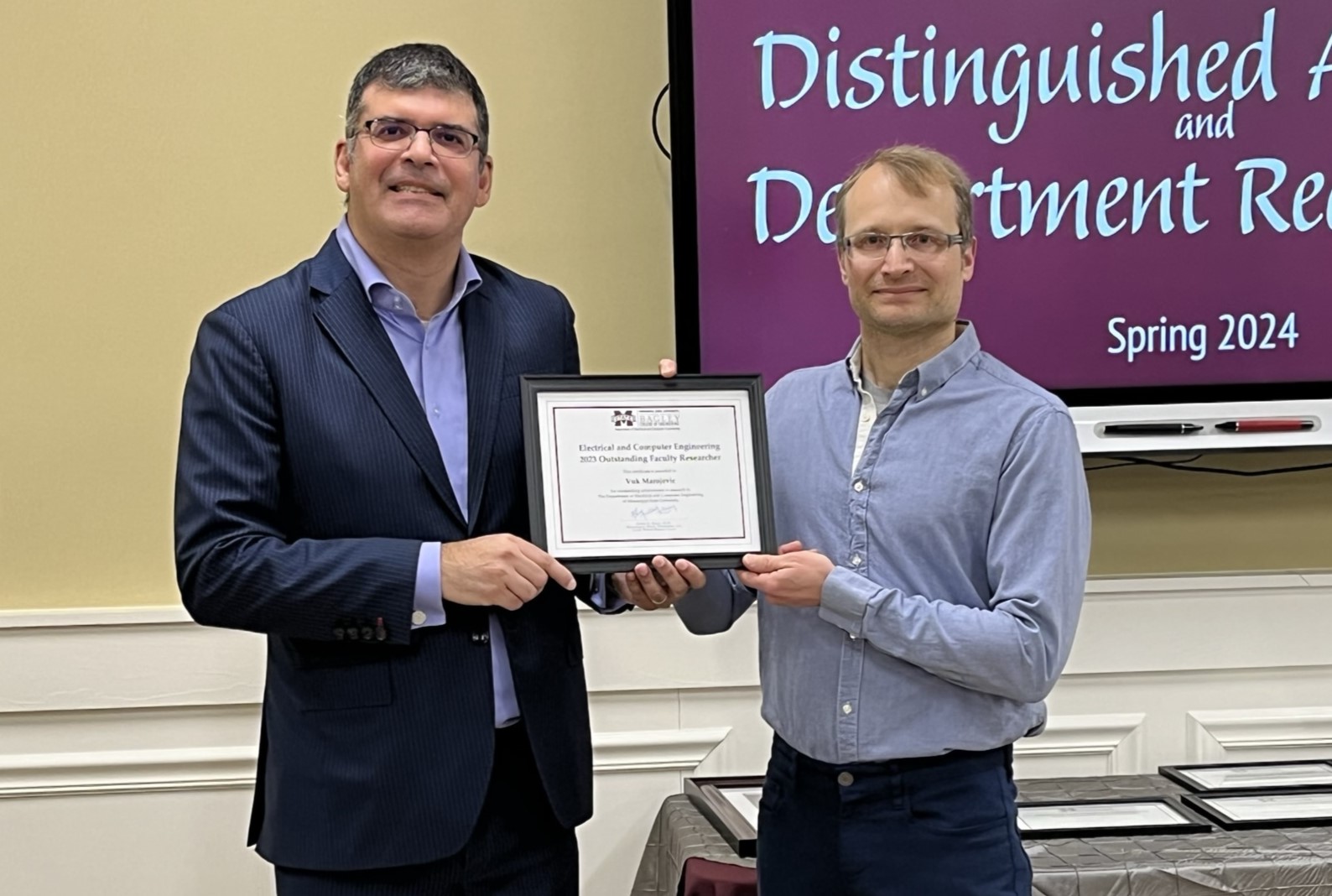 2023 ECE Department Awards Announced - Electrical & Computer Engineering - Bagley College of ...