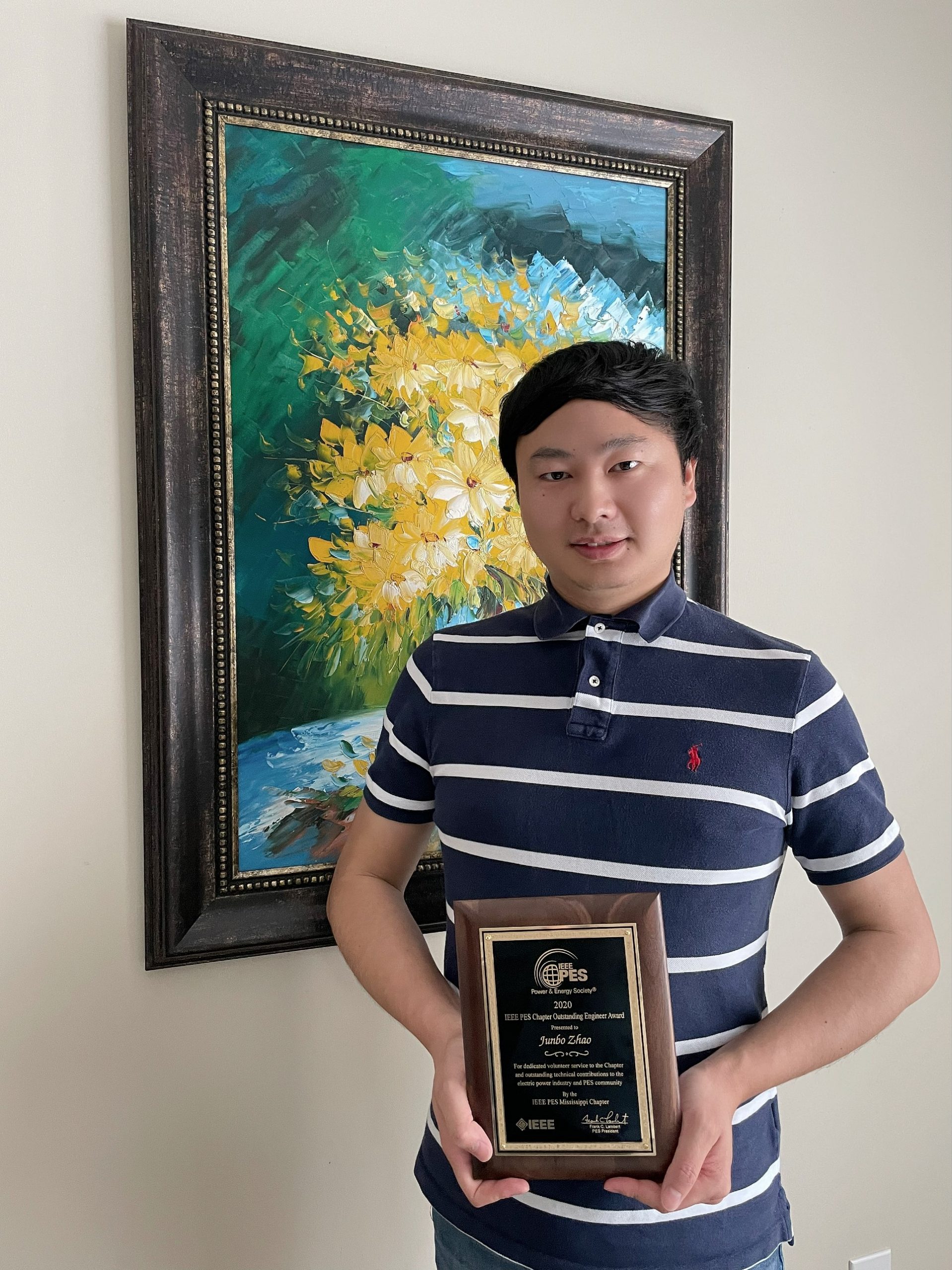 Zhao Receives IEEE PES Chapter Outstanding Engineer Award - Electrical & Computer Engineering ...