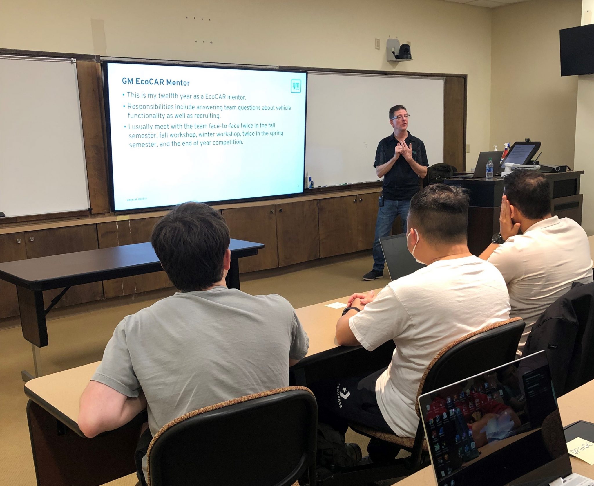 GM Systems Engineer Visits ECE Class and EcoCar - Electrical & Computer ...